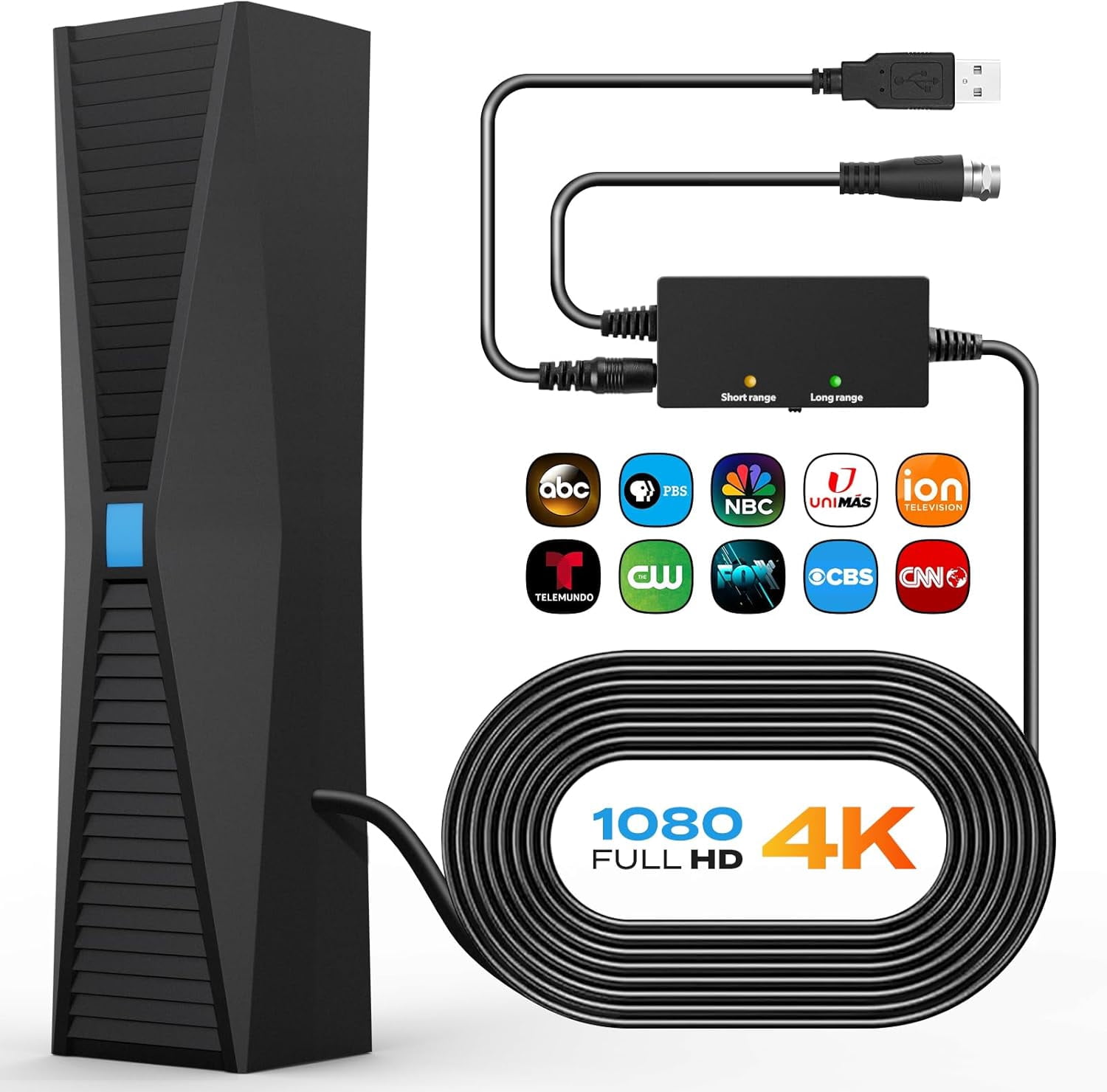 2025 Antenna for Smart TV, Long Range TV Antenna Indoor/Outdoor with ...