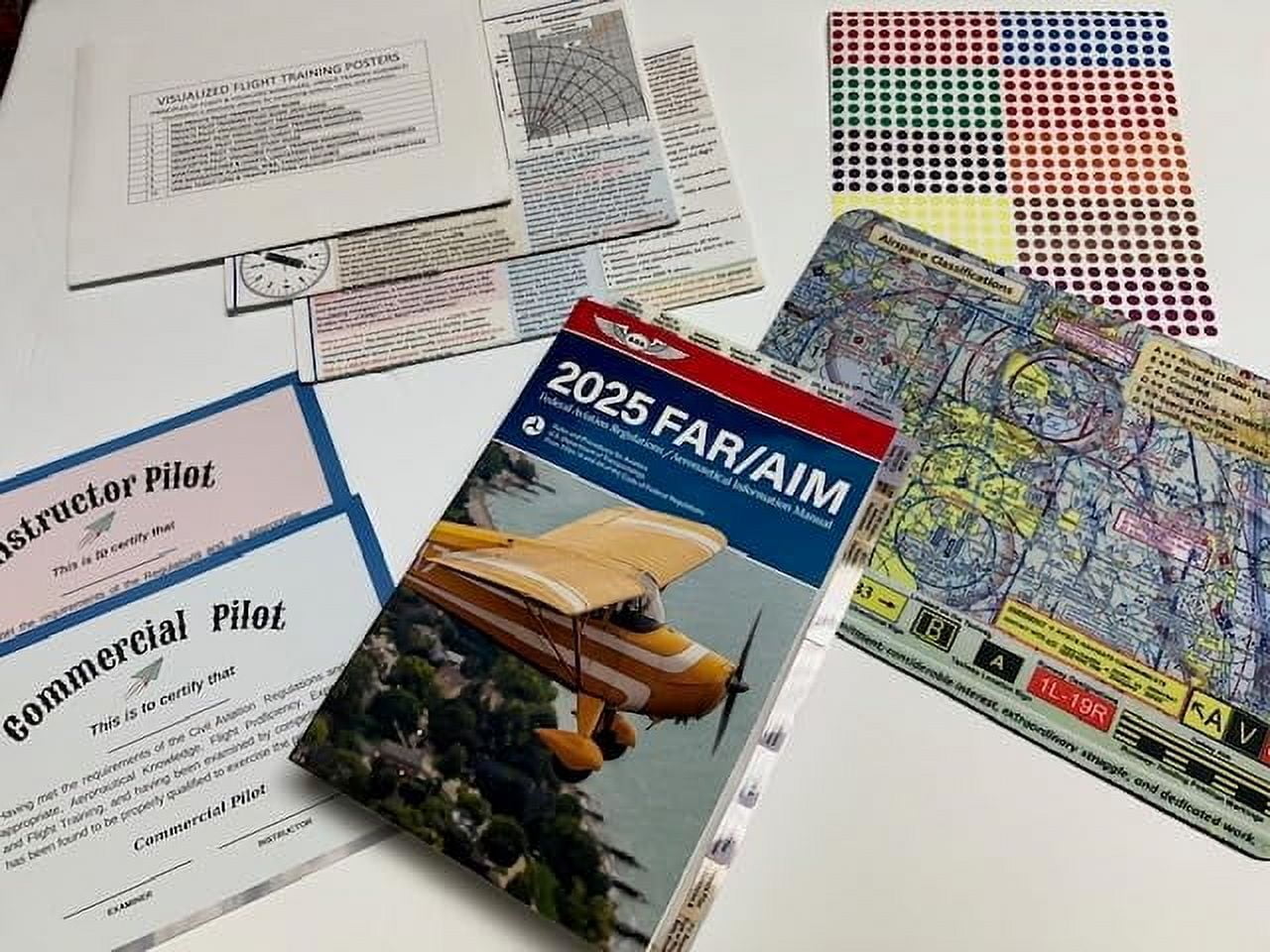 2025 Asa Pre-tabbed Far Aim Book, Private Pilot Poster Set, Poh Tabs ...