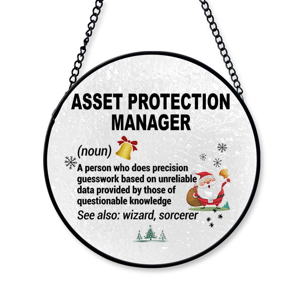 2025 Asset Protection Manager Stained Glass Window Hanging Christmas ...
