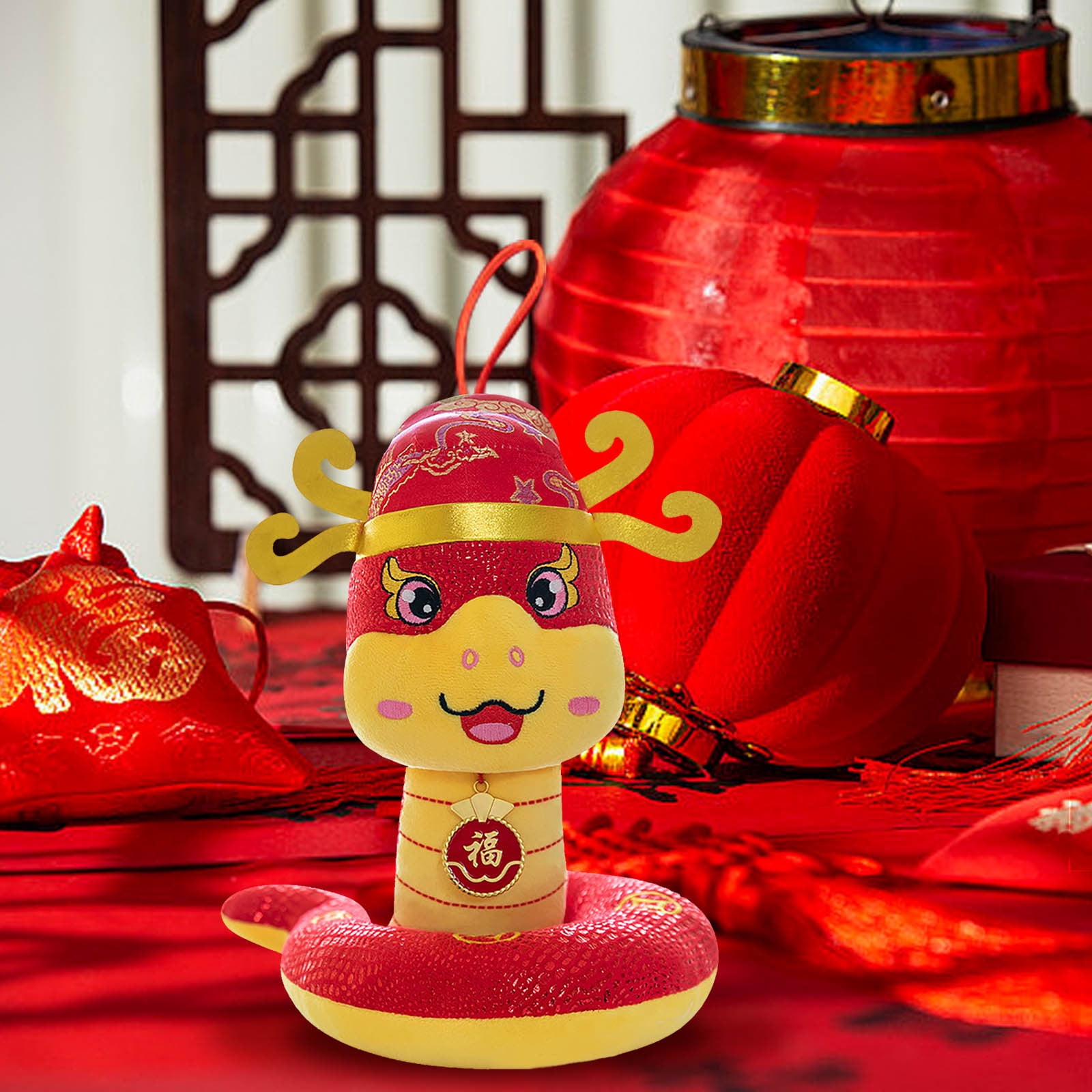 2025 Auspicious Red Snake Plush Doll - Chinese New Year Plush Snake ...