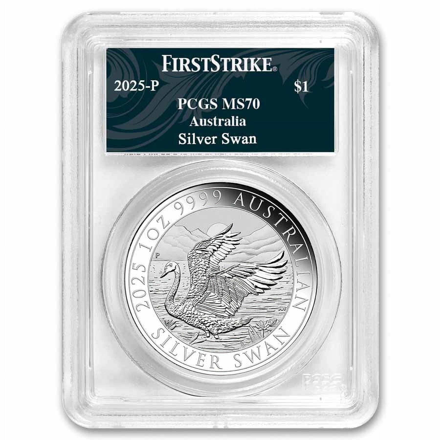 2025 Australia 1 oz Silver Swan MS-70 PCGS (FS, Swan Label) - Walmart.com