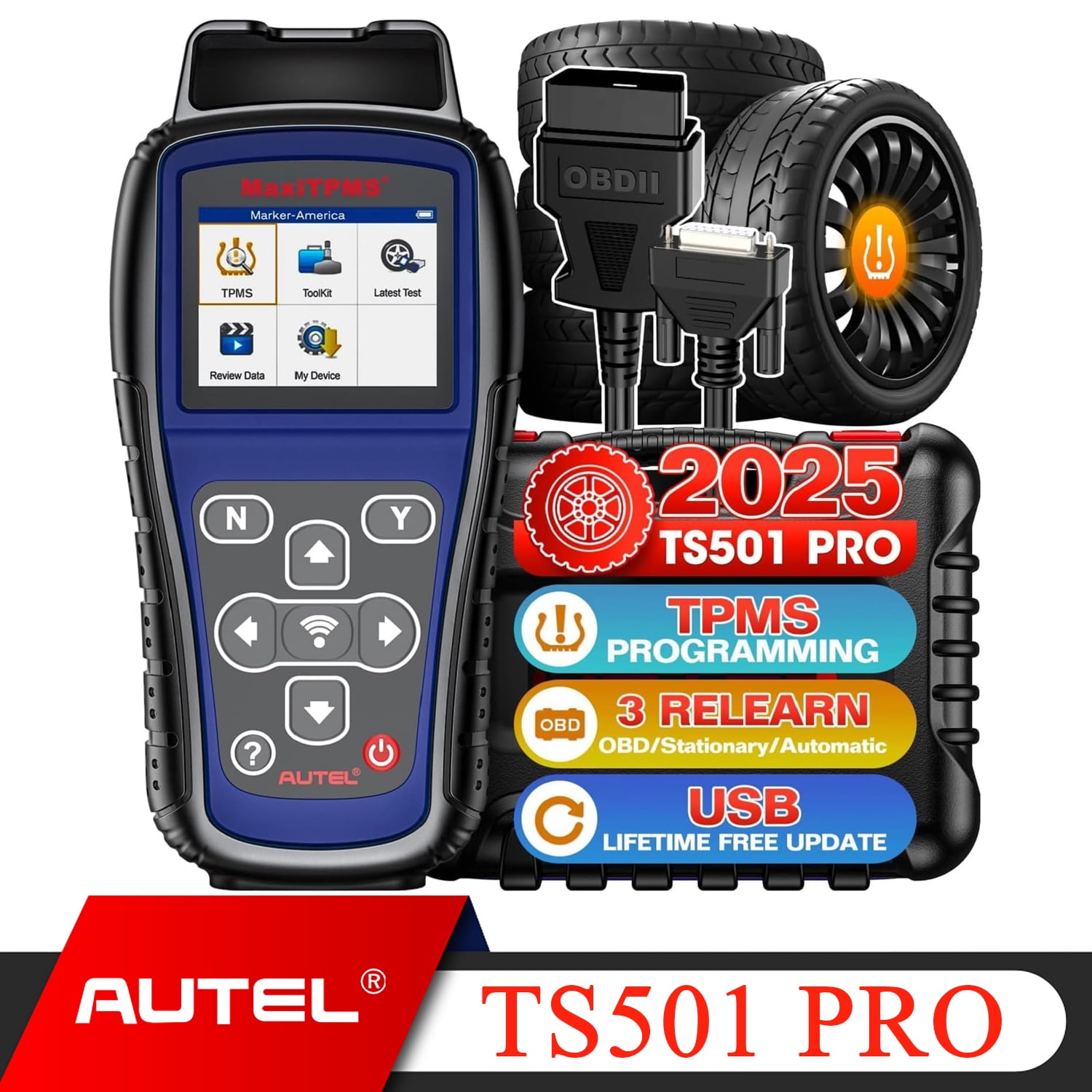 2025 Autel MaxiTPMS TS501 PRO TPMS Programming Tool TPMS Relearn Tool ...