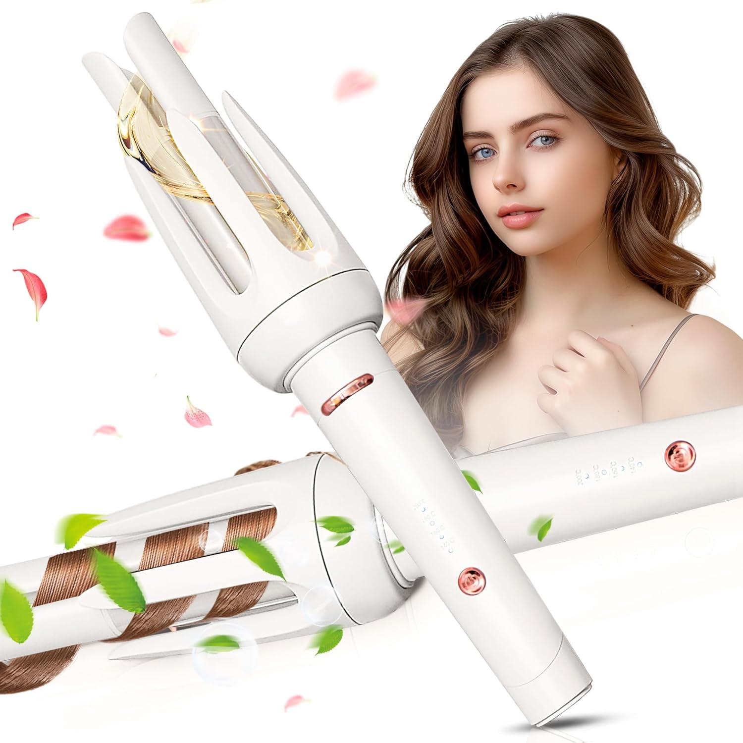 2025 Auto Hair Curler, Automatic Curling Iron with 4 Temperature & 3 ...