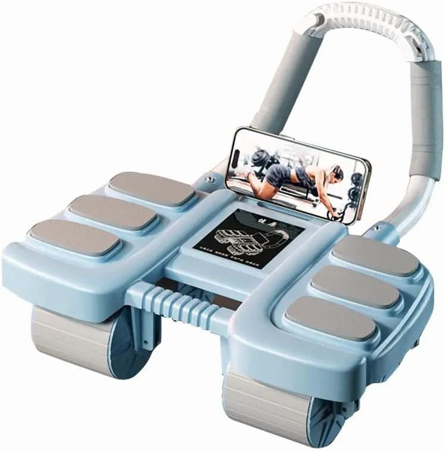 2025 Automatic Rebound Ab Roller Wheel with Elbow Support & 4-Wheel ...