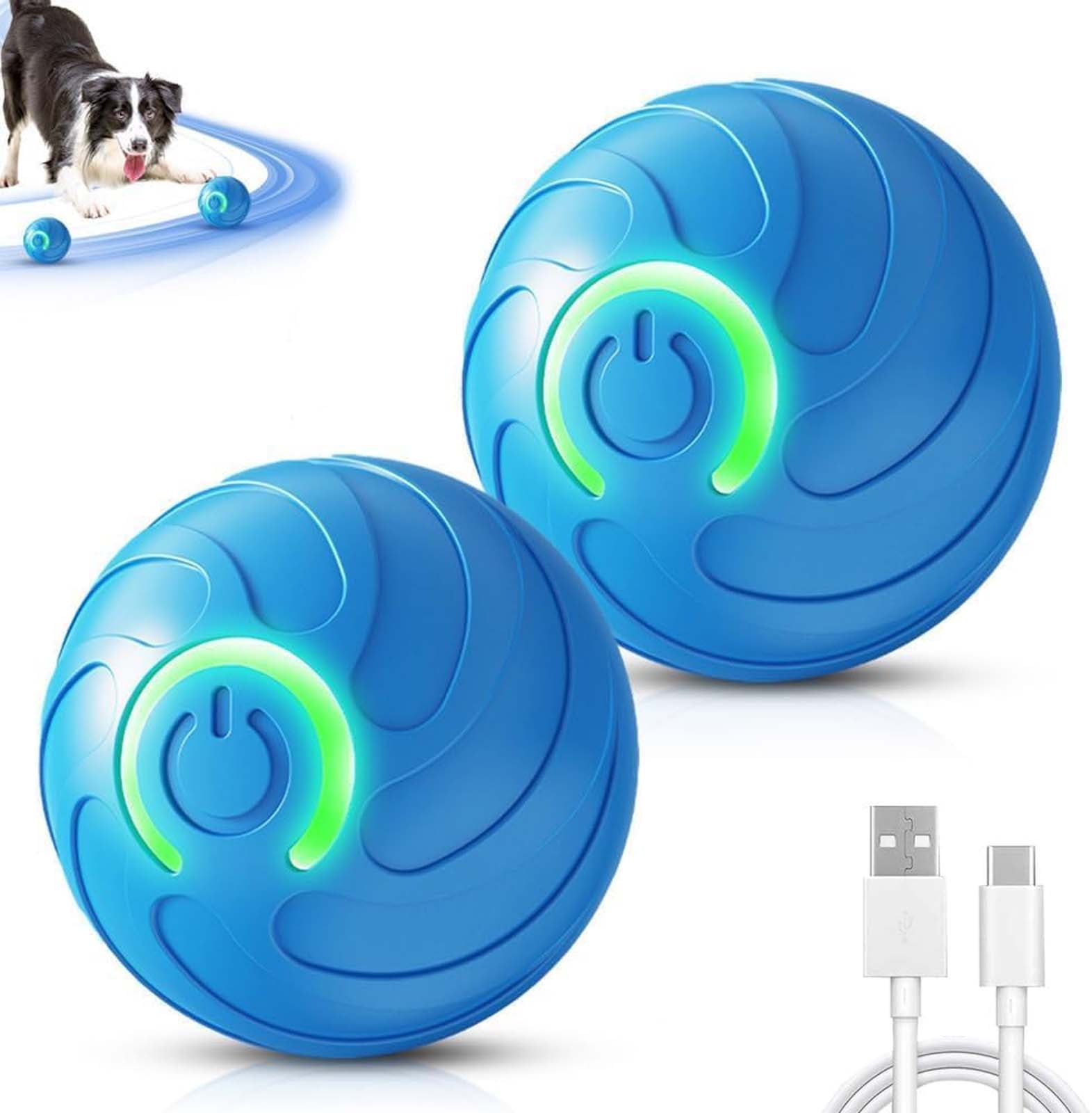 2025 Automatic Vibrating Bouncing Rolling Interactive Dog Toy for Small ...
