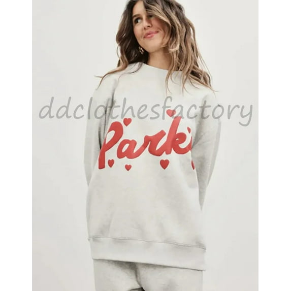 2025 Autumn Winter Letter Pattern Crew Neck Sweatshirt for Women Loose ...