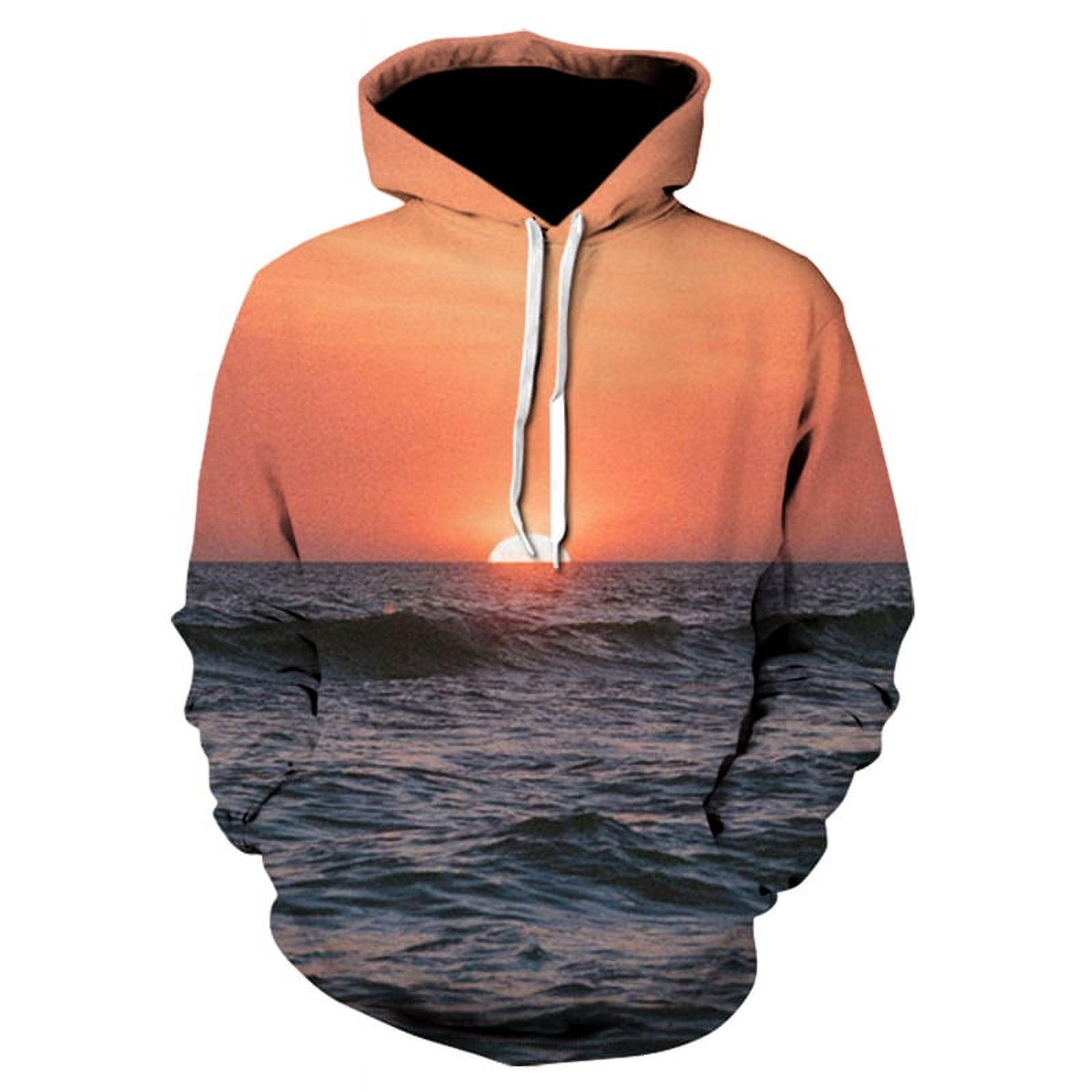 2025 Autumn Winter New Men's Fashion Hoodie Beautiful Landscape Novelty ...