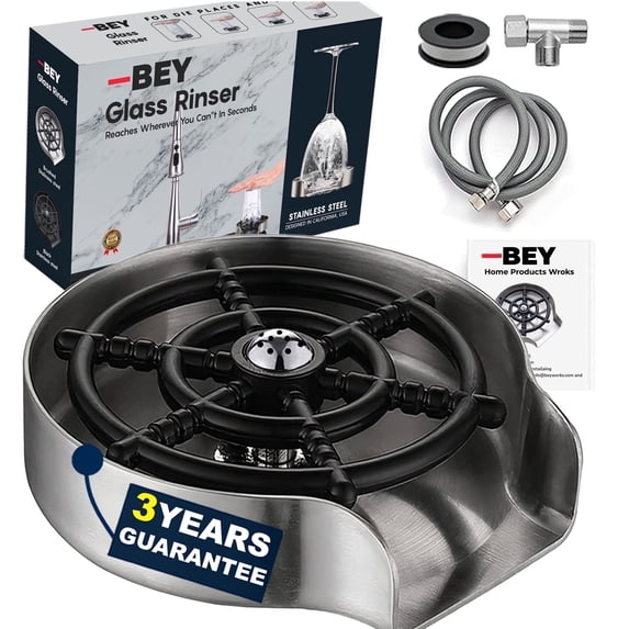 BEY Automatic Glass Rinser - Powerful Cup Washer for Kitchen Sink ...