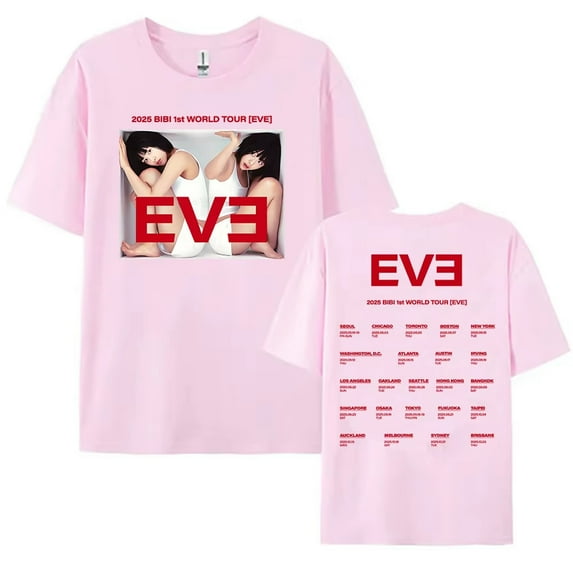 2025 BIBI 1ST WORLD TOUR [EVE] T-Shirt Unisex Short Sleeve Round Neck ...