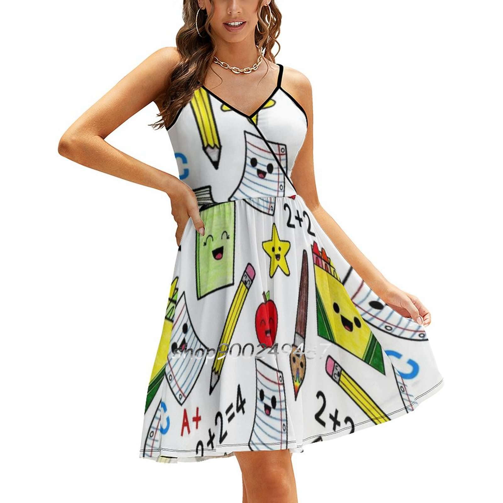 2025 Back To School 1 Sweetheart Knot Flared Dress Fashion Design Large ...