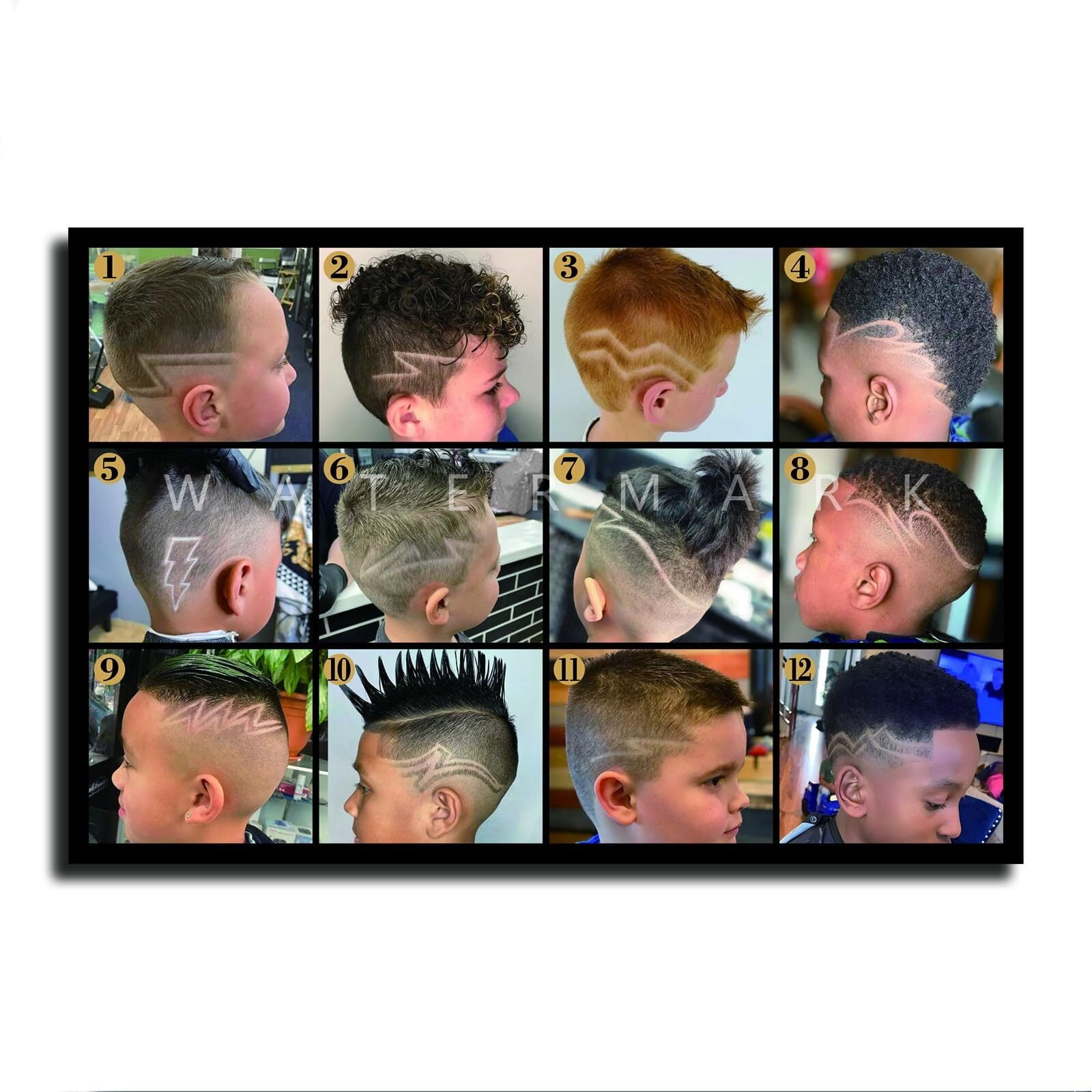 2025 Barber Shop Salon Hair Cut For Kids Chart Canvas Poster Modern ...
