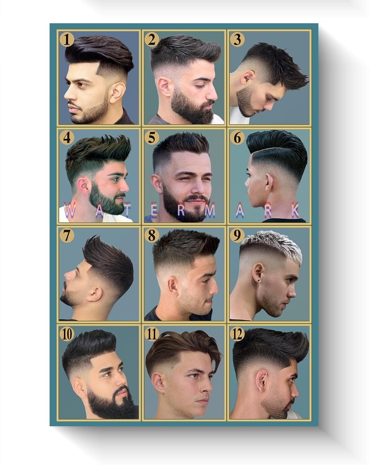 2025 Barber Shop Salon Hair Cut for Men Chart Canvas Poster Modern ...