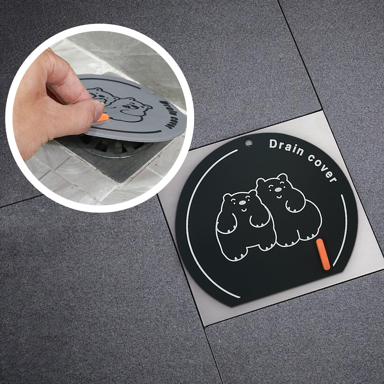 2025 Bear-Shaped Floor Drain Deodorizer, Anti-Slip Bathroom/Kichen Odor ...