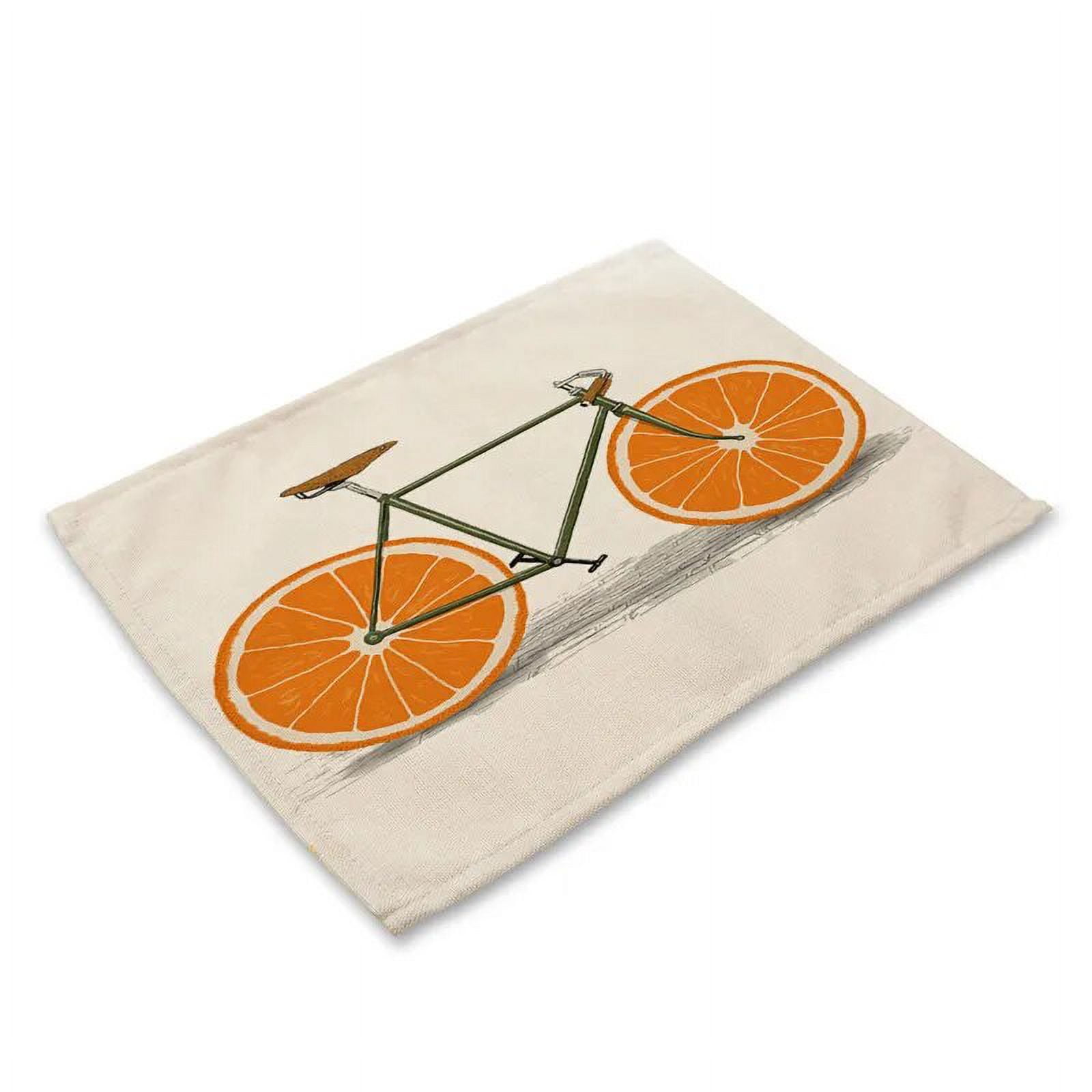 2025 Bicycle Fruit Flowers Table Mats Nordic Home Placemat for Dining ...