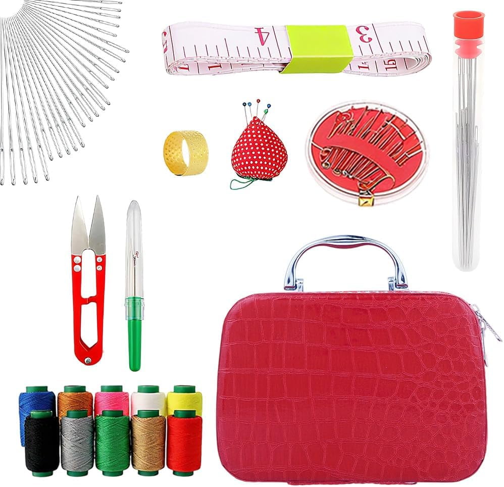 2025 Big Eye Steel Set, Sewing Kit Storage Box DIY Embroidery Crafting Kit Tool, Upgrade Thread ...