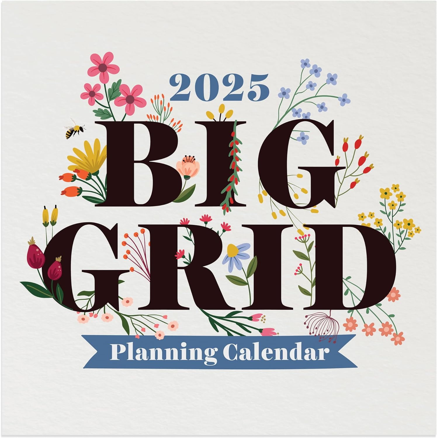 2025 Big Grid-Floral Mini Calendar - Walmart.com
