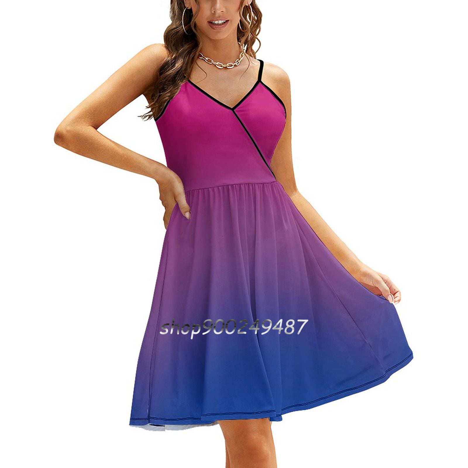 2025 Bisexual Flag ( Blurred ) Square Neck Dress New Plus Size Elegant Women Waist Tight Dress ...