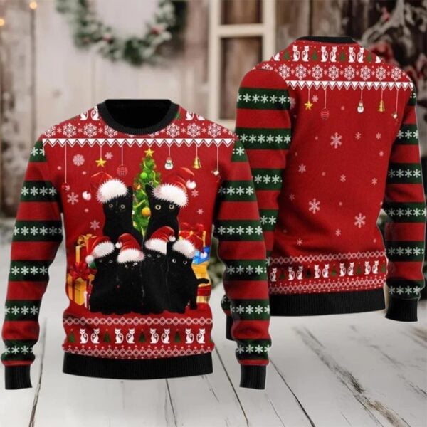 2025 Black Cat Family Christmas Sweater - Walmart.com