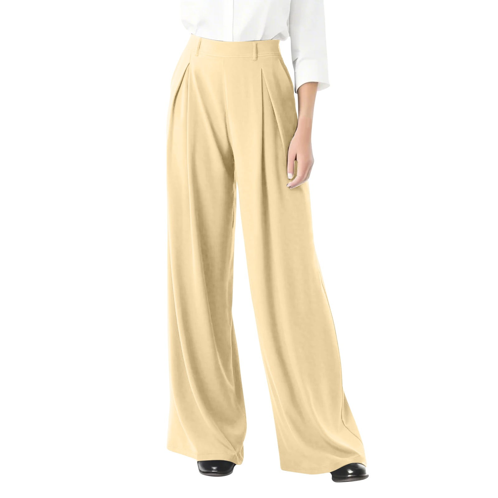 2025 Khaki Dress Pants Womens Business Casual Pants, Pull on Office ...