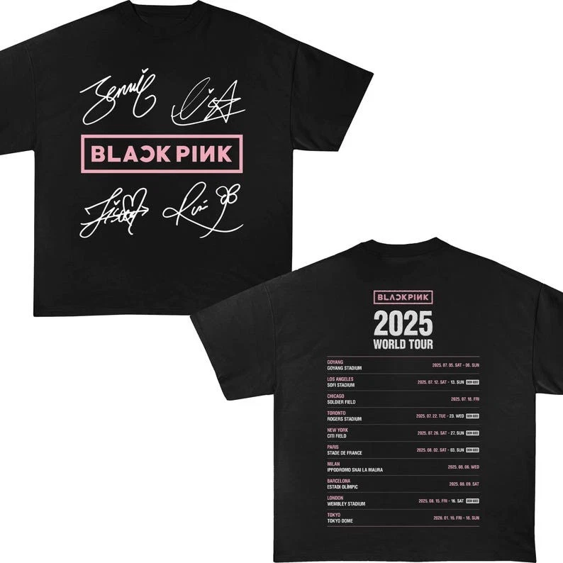 2025 Black Pink World Tour T-Shirt, Black Pink 2025 Concert Tee, Gift ...