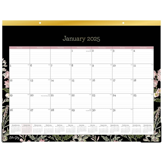 2025 Blue Sky Nevaeh 22" x 17" Monthly Desk Pad Calendar (148629-25 ...