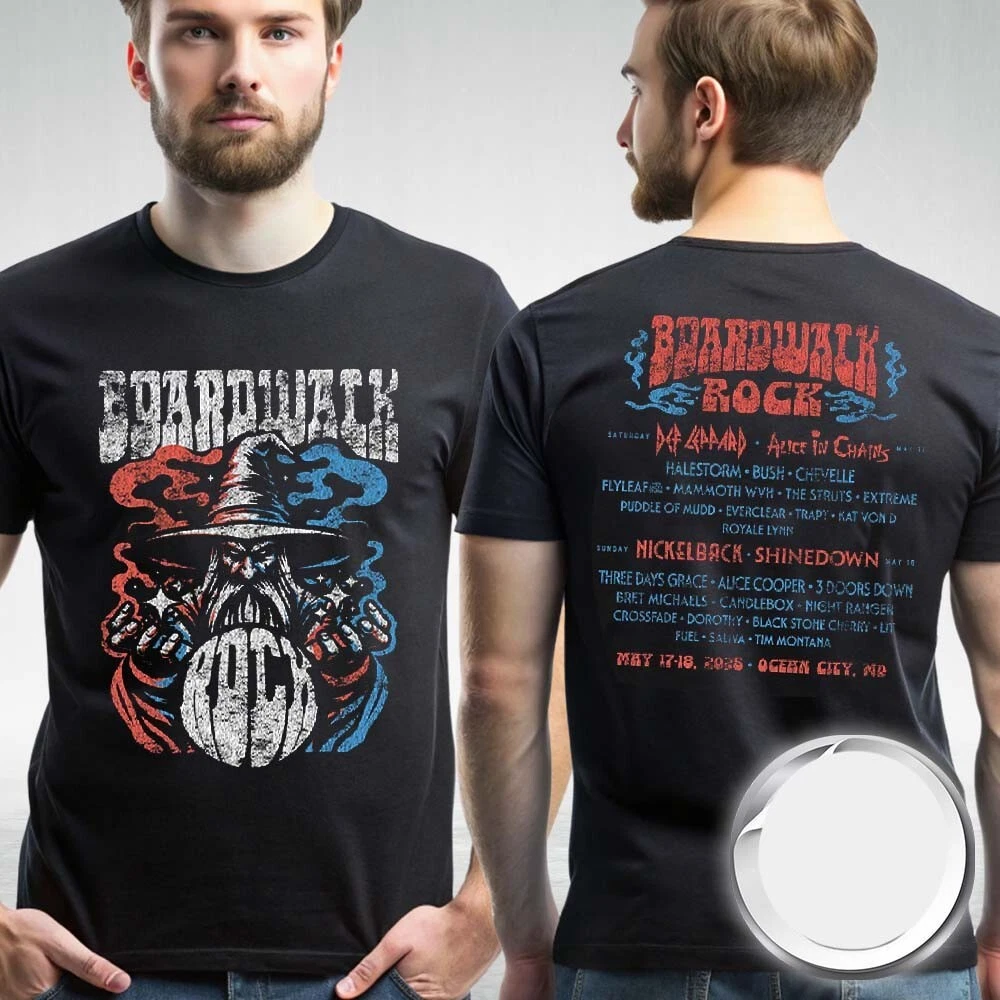 2025 Boardwalk Rock Festival Merch Tee For The Ocean City 2025 ...