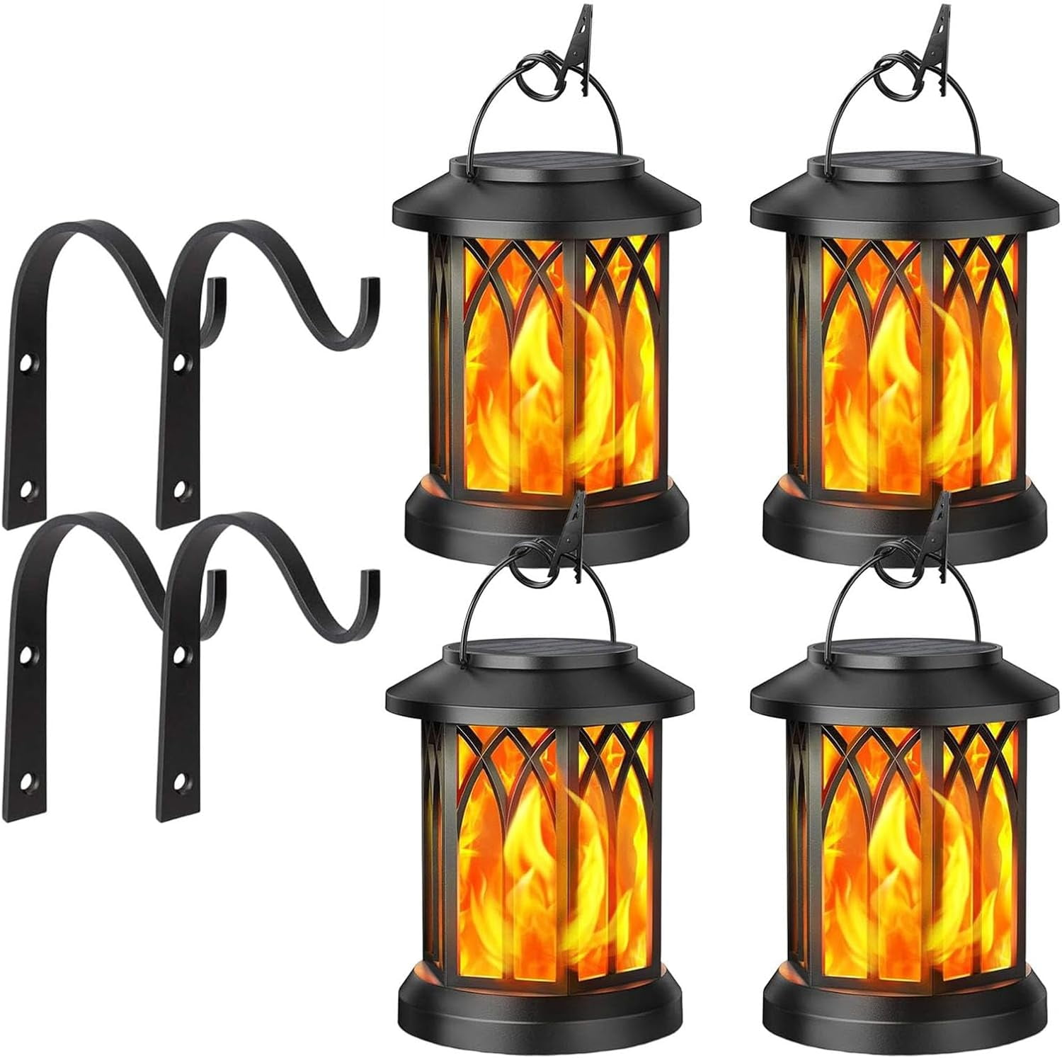 2025 Boundbreed Upgraded Flickering Flame Solar Lantern Outdoor ...