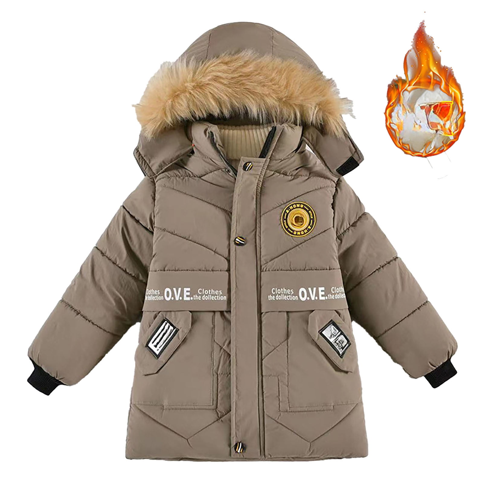 2025 Boys Winter Thick Girls Stylish Jackets Padded Jacket Long Children's Snow Jackets for ...