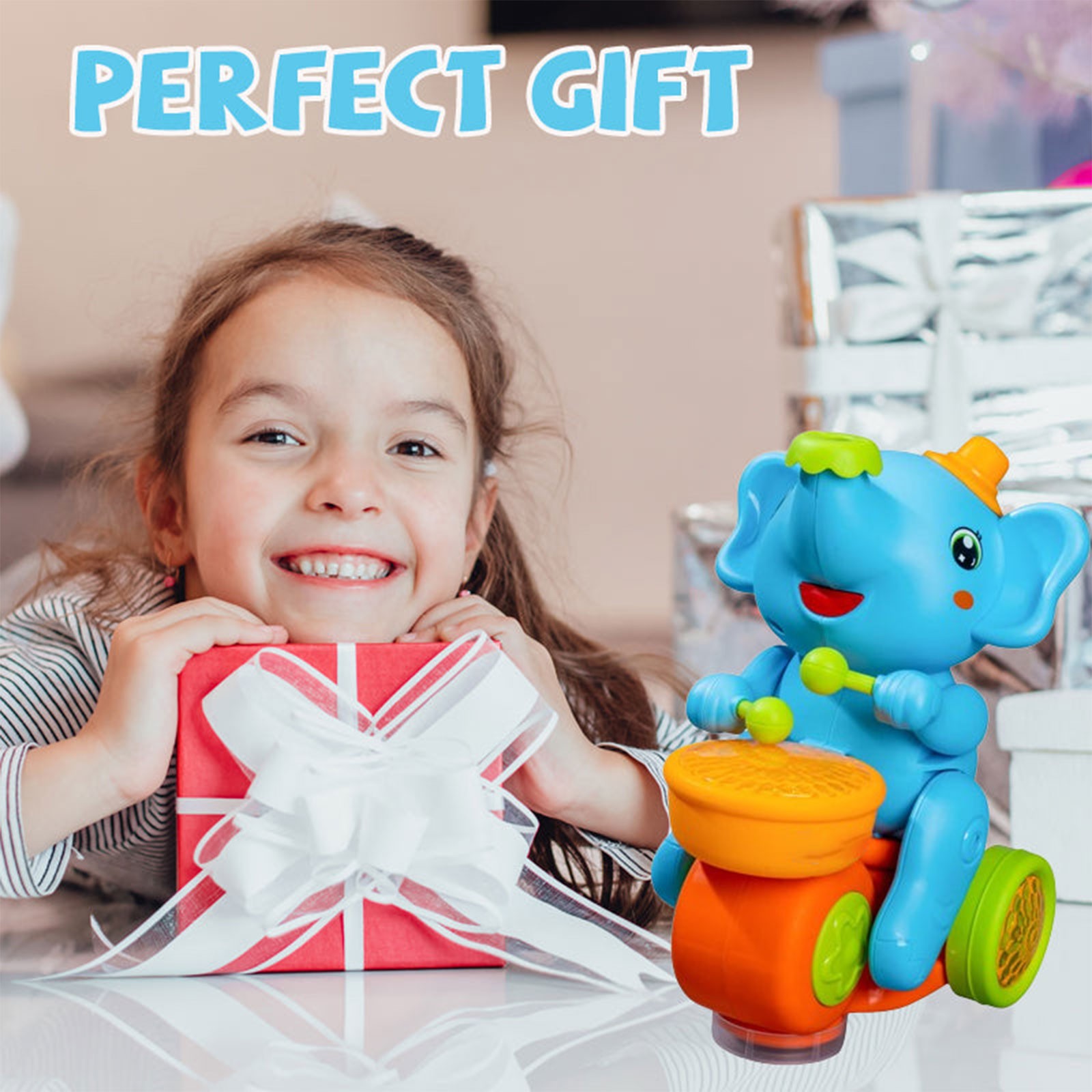 2025 Brand New Electric Elephant Musician Toy with Ball Blowing ...