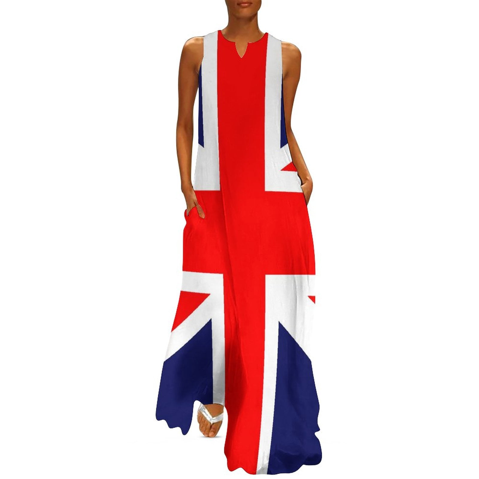2025 British Flag Dress Summer United Kingdom Flag Street Wear Boho ...