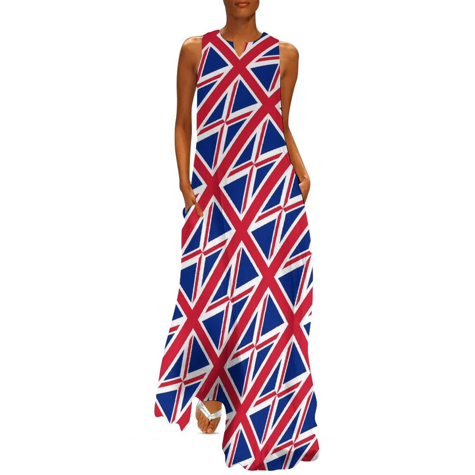 2025 British Flag Dress Summer United Kingdom Flag Street Wear Boho ...