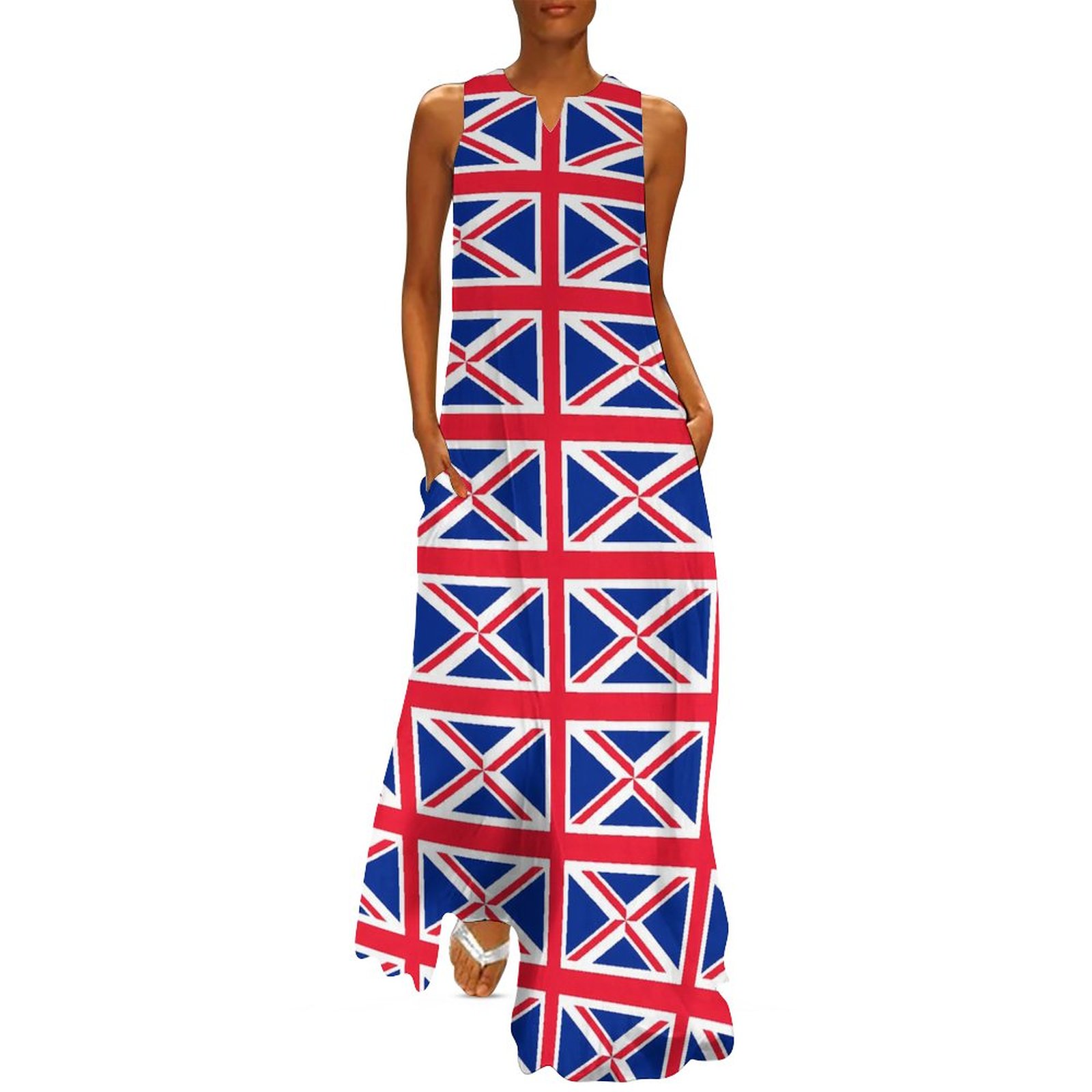 2025 British Flag Dress Summer United Kingdom Flag Street Wear Boho ...