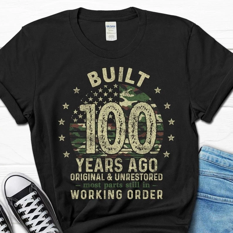 2025/Built 100 years Ago Shirt, 100th Birthday T-shirt for Men, 100 ...