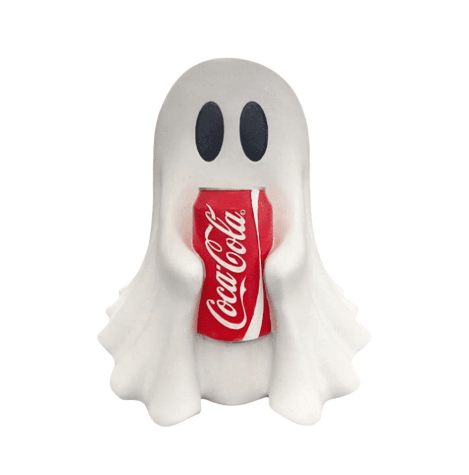 2025 COCA-COLA Ghost Figurine Holding Coke Can Halloween Decor TikTok ...