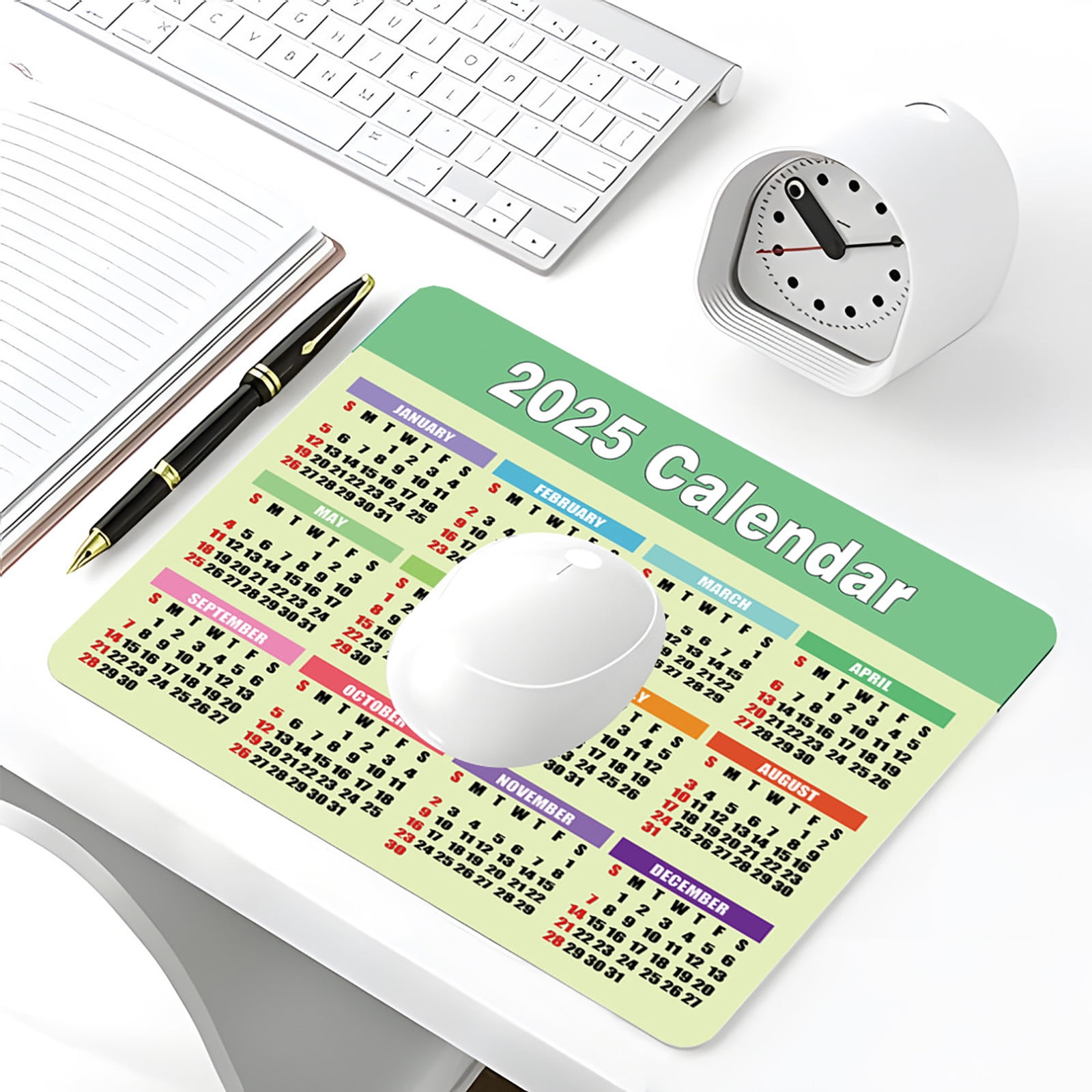 2025 Calendar Mouse Pad with Holiday Reminders, Non-Slip Washable ...