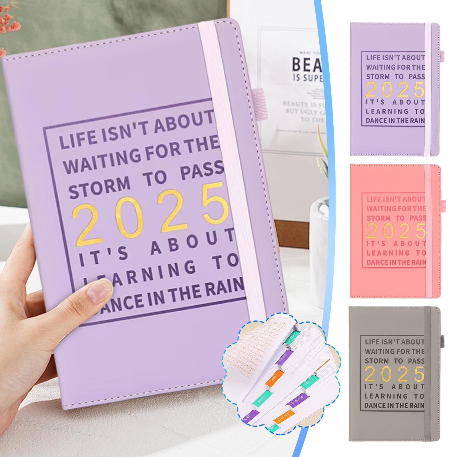 2025 Calendar Notebook, Daily Planner, English Calendar, Notebook ...