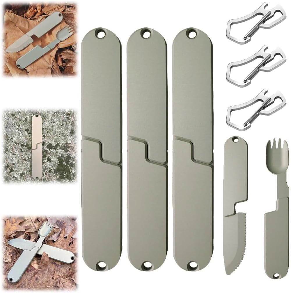 2025 Camping Eating Utensils Set, Compact Magnetic Survival Eating ...
