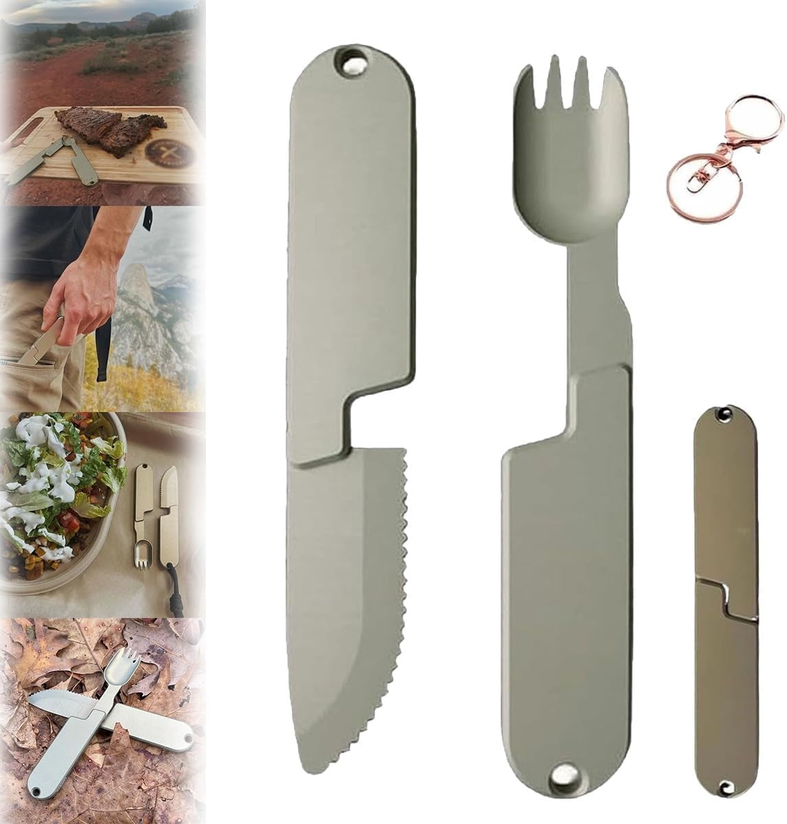 2025 Camping Eating Utensils Set, Kopak Utensil Set, 2 in 1 Portable ...