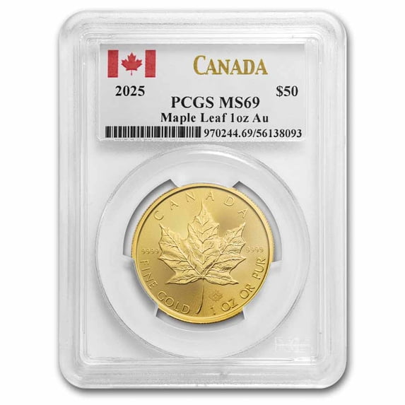 2025 Canada 1 oz Gold Maple Leaf MS-69 PCGS - Walmart.com