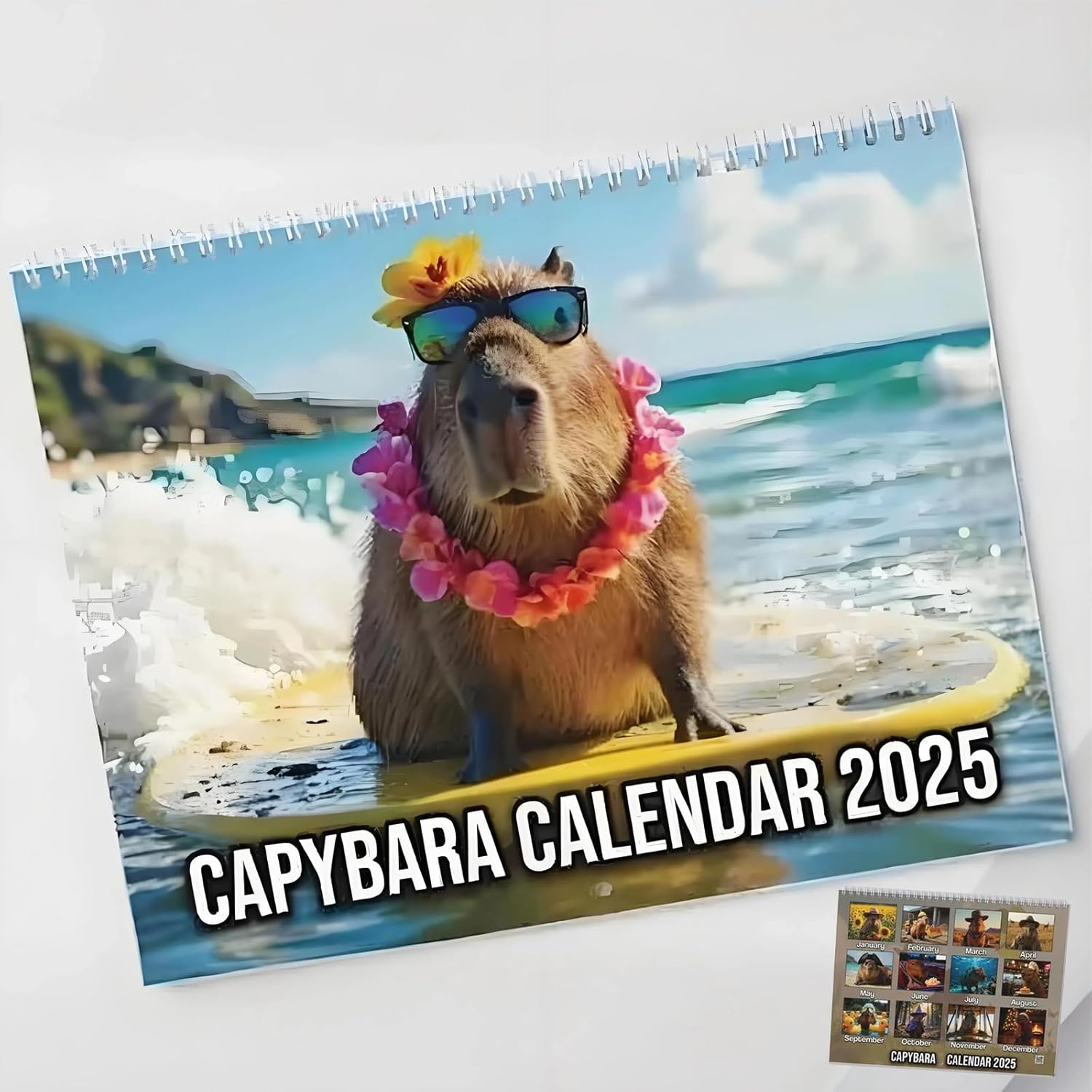 2025 Capybara Calendar Featuring Capybara in Whimsical Outfits and ...
