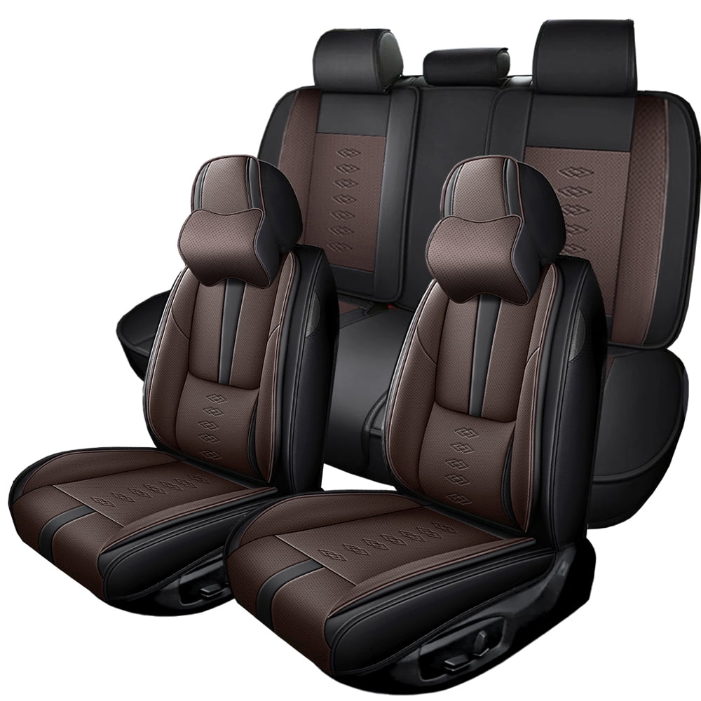 2025 Car Seat Cover for NISSAN KICKS , Black and Brown Car Seat Covers ...