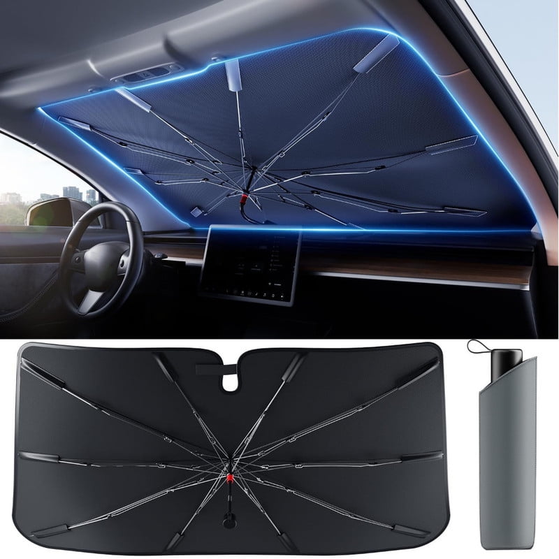 2025 Car Windshield Sun Shade Umbrella - Ice-Crystal Cooling & 100% Sun ...