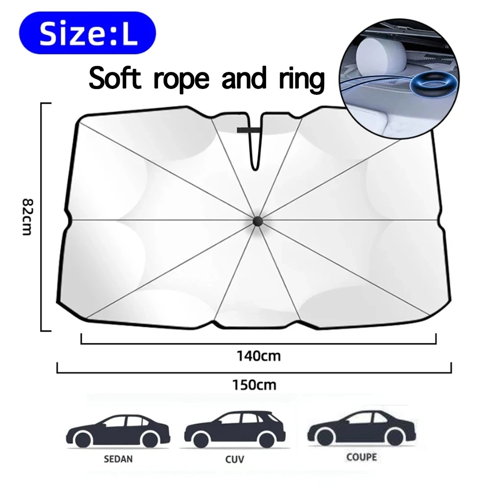 2025 Car Windshield Sunshade Foldable Umbrella Sun Shade Front Window ...