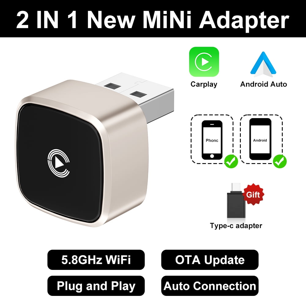2025 CarPlay Wireless Adapter Android Auto To USB Car Play Wireless ...