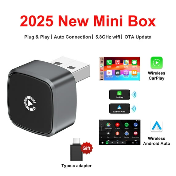 2025 CarPlay Wireless Adapter Android Auto To USB Car Play Wireless ...
