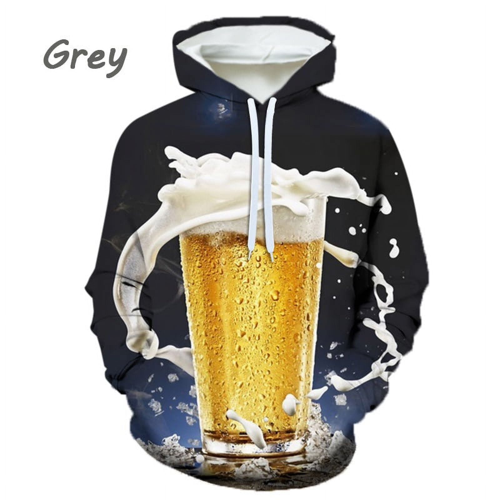 2025 Celebrating Beer Festival 3D Printing Hoodie Creative Casual ...
