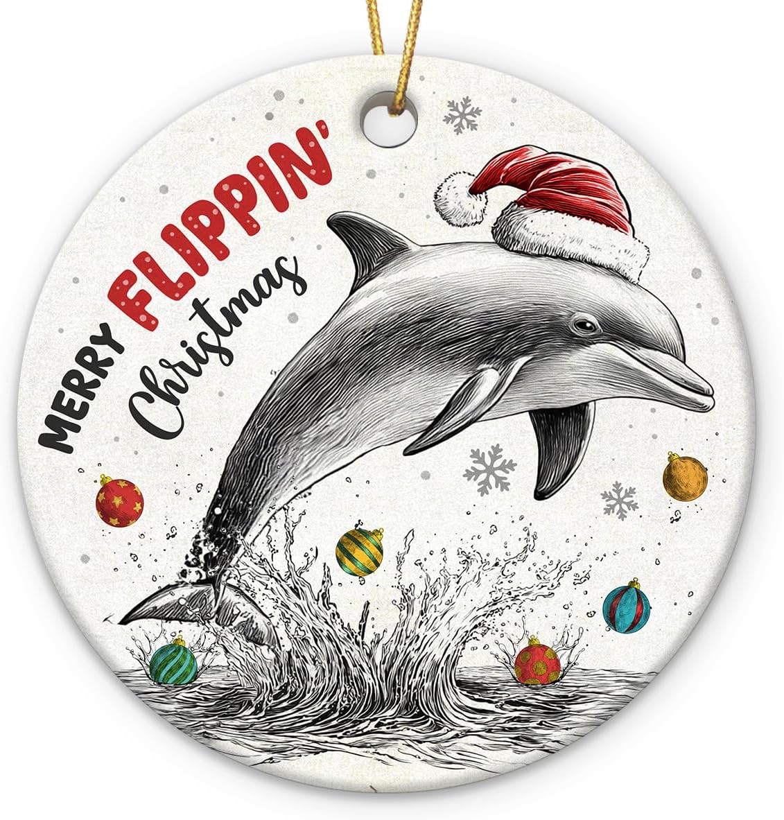 2025 Ceramic Dolphin Christmas Ornaments - Cute Dolphin Gifts for Women ...