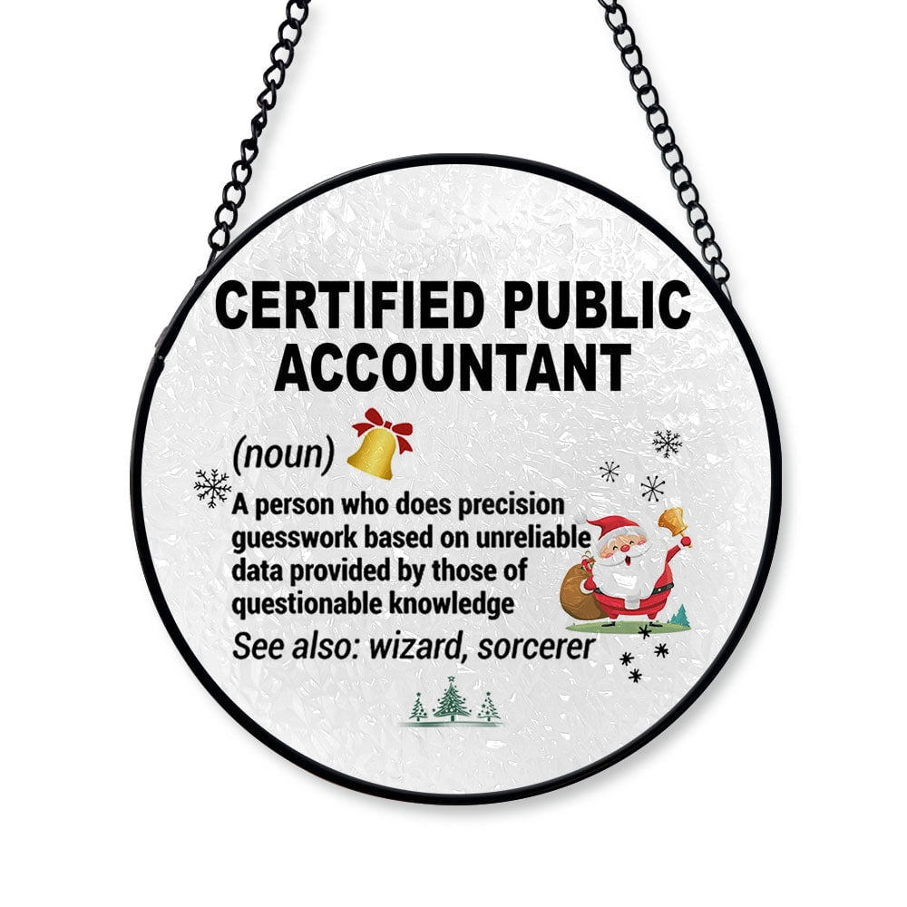 2025 Certified Public Accountant Stained Glass Window Hanging Christmas ...