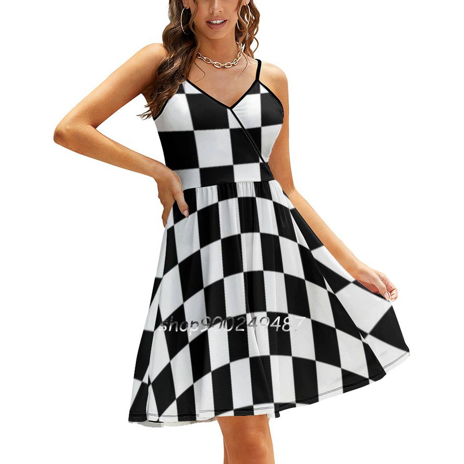 2025 Check Pattern Checks Checkered Black & White. Evening Party ...
