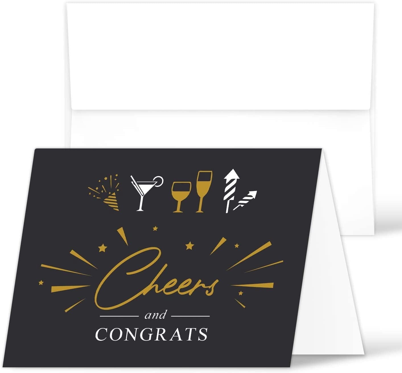 2026 Cheers and Congratulations Card – Blank Celebratory Greeting Fold ...